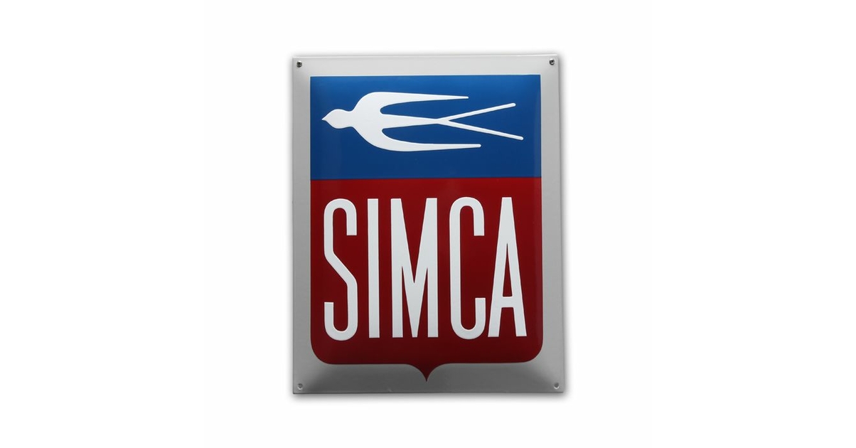 Plaque émaillée Simca logo - Produits Emaillés/Plaques émaillées - nostalgic-deco